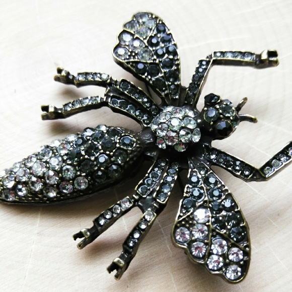 Jewelry | Sale Gothic Bee Brooch Pin Rhinestone Insect | Poshmark